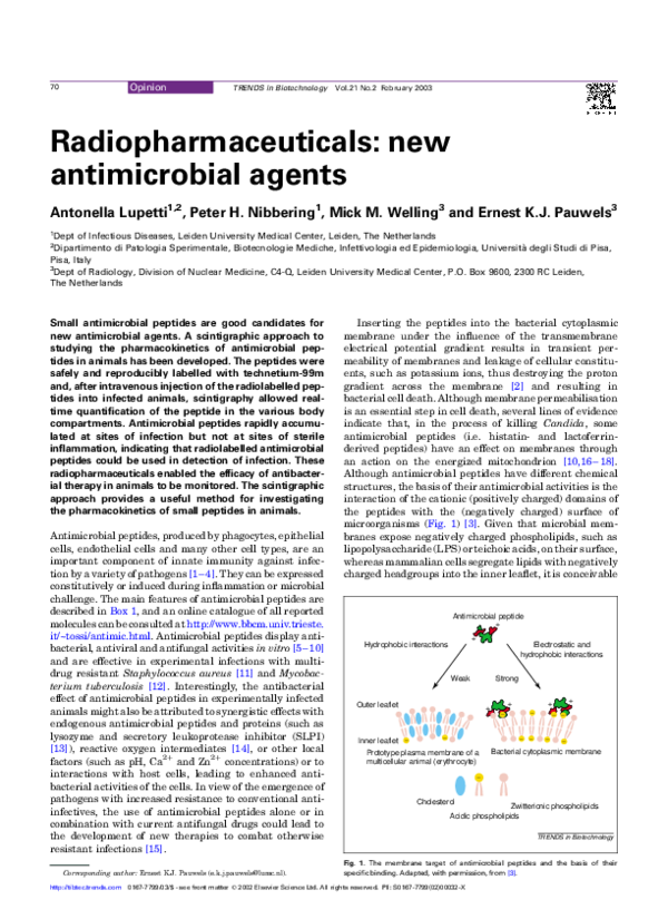 (PDF) Radiopharmaceuticals: new antimicrobial agents