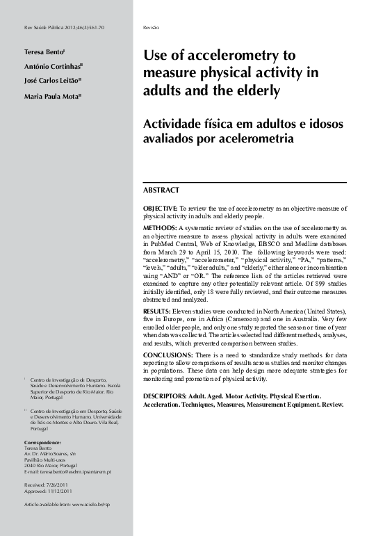 (PDF) Use of accelerometry to measure physical activity in 6 month old infants