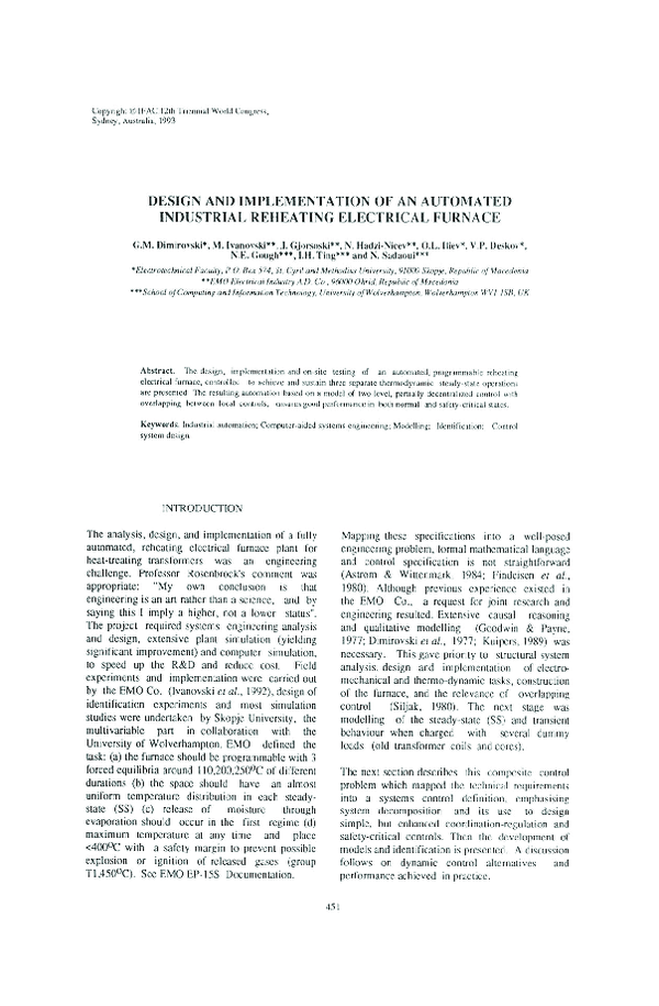 (PDF) Design and Implementation of an Automated Industrial Reheating ... (PDF) Design and Implementation of an Automated Industrial Reheating ...