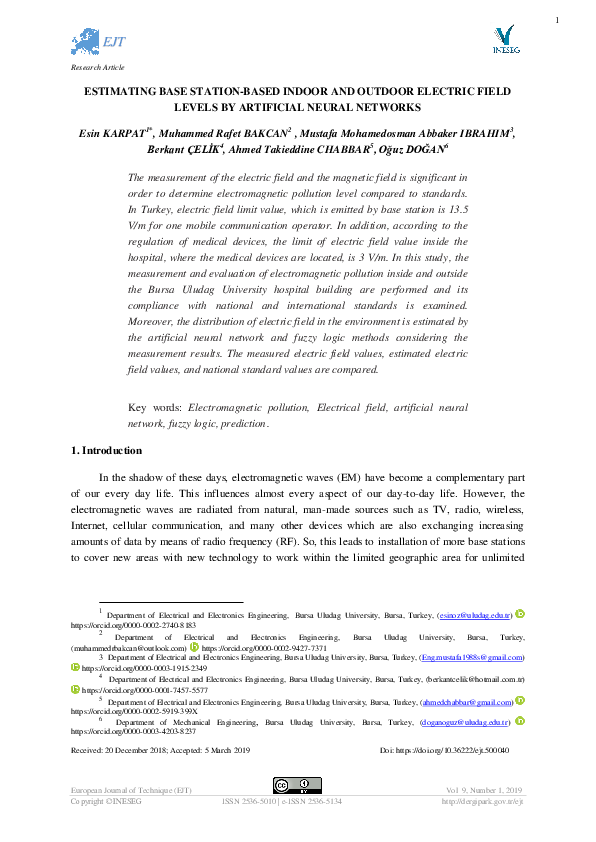(PDF) Estimating Base Station-Based Indoor and Outdoor Electric Field ...