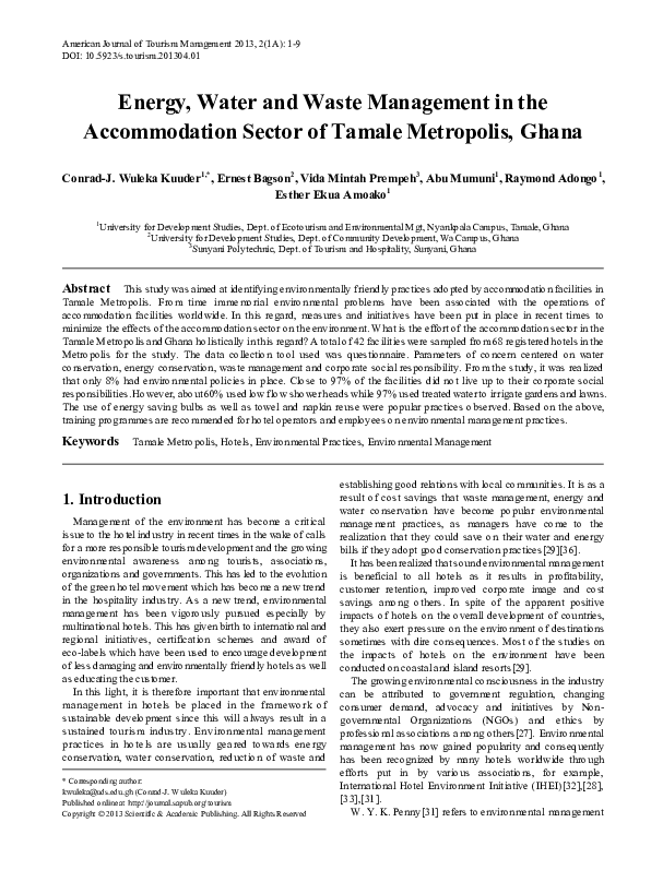 (PDF) Stakeholder Views on Waste and Its Management in Tamale ...