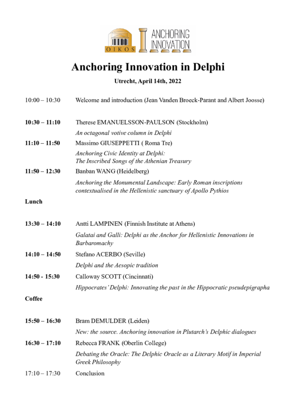 (PDF) Anchoring Innovation in Delphi - University of Utrecht, 2022