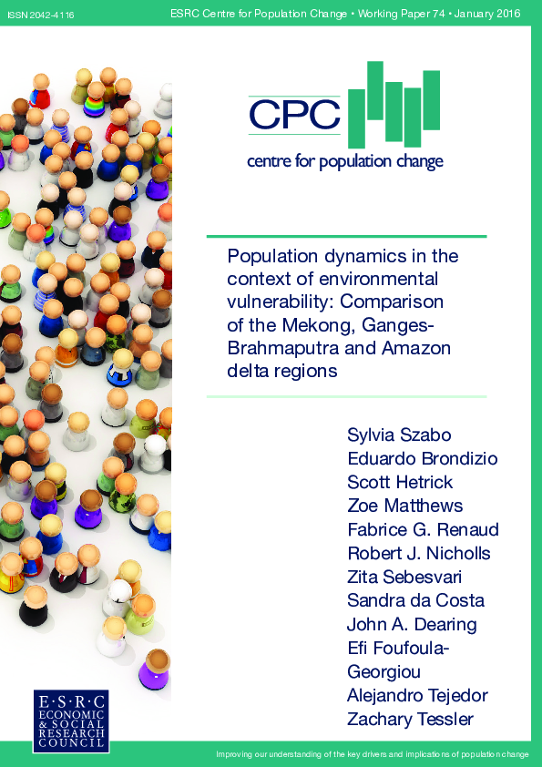 (PDF) Population dynamics in the context of environmental vulnerability ...