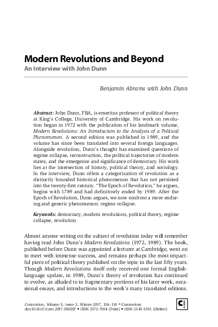 (PDF) Modern Revolutions and Beyond