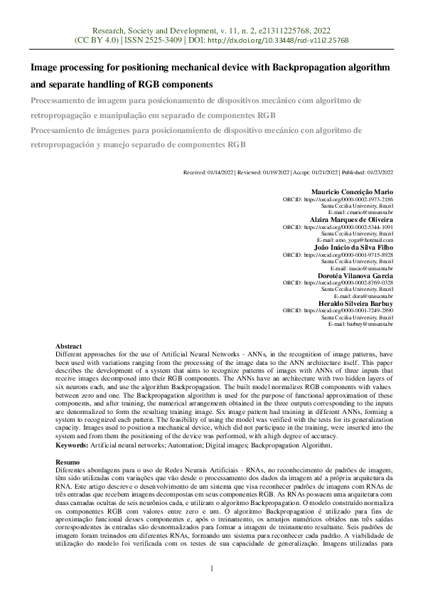 (PDF) Image processing for positioning mechanical device with Backpropagation algorithm and ...