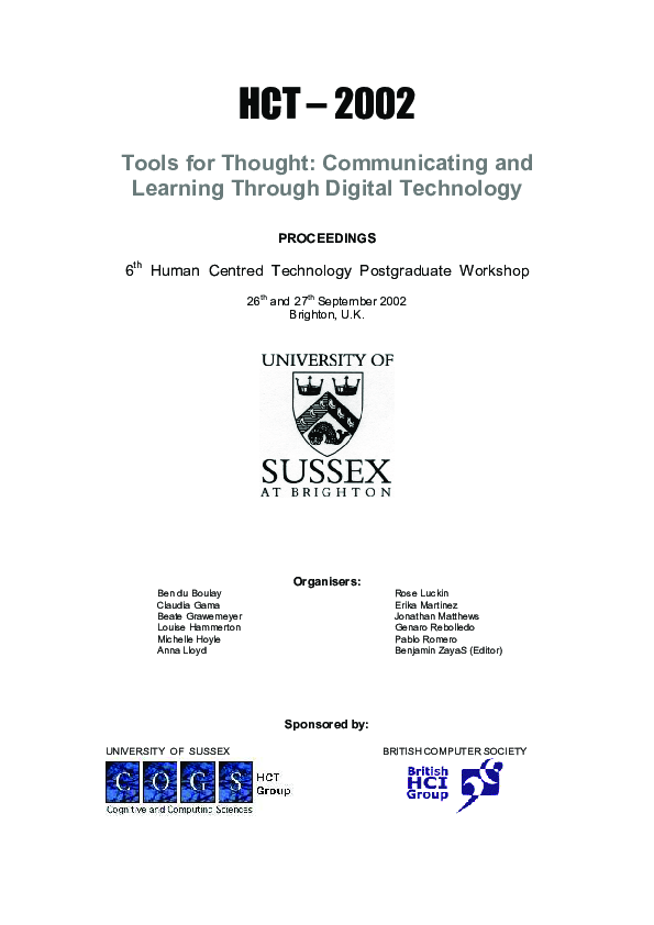 (PDF) Tools for Thought: Communicating and Learning Through Digital ...