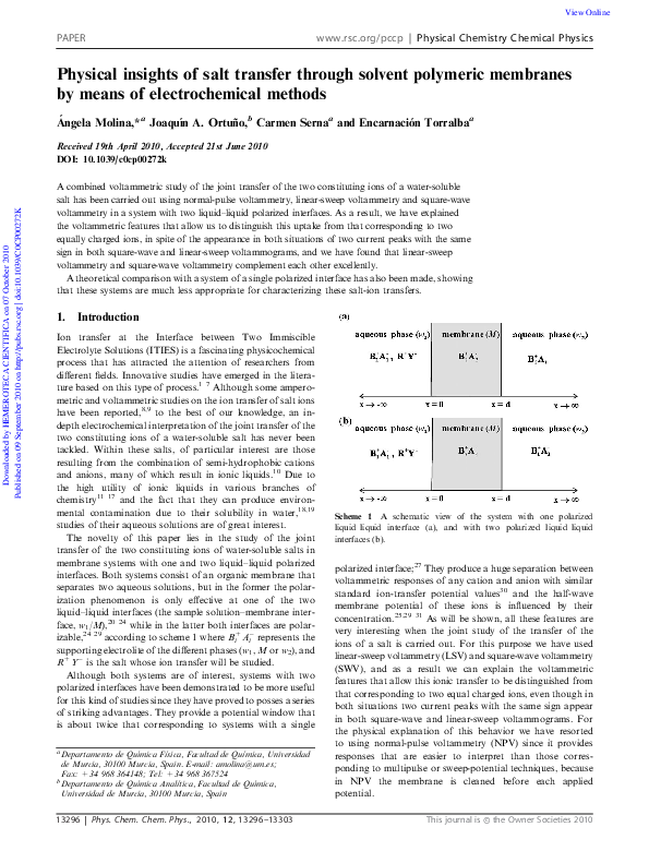 (PDF) Physical insights of salt transfer through solvent polymeric ...