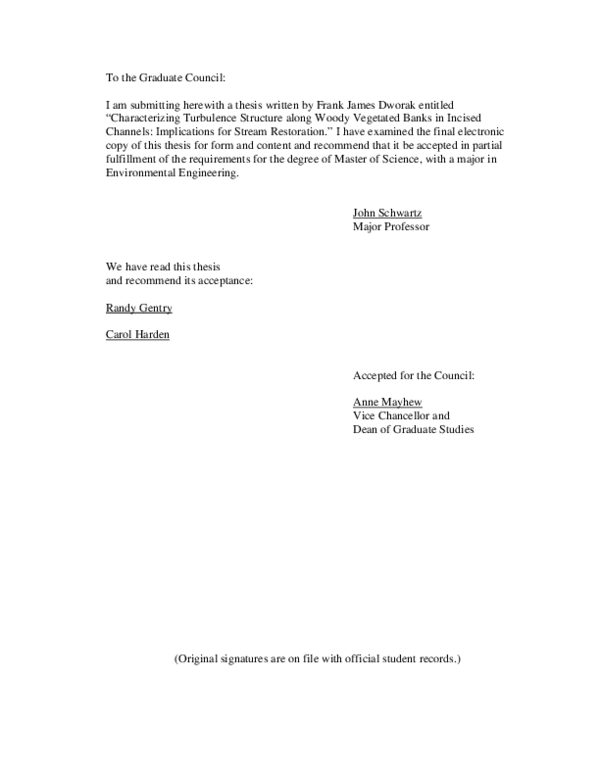 (PDF) Vegetated Banks in Incised Channels: Implications for Stream ...