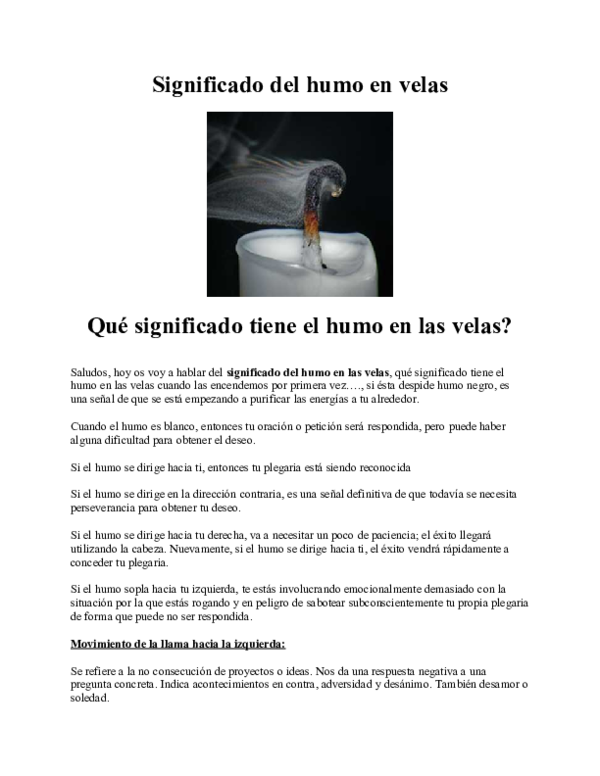 (DOC) Significado del humo en velas