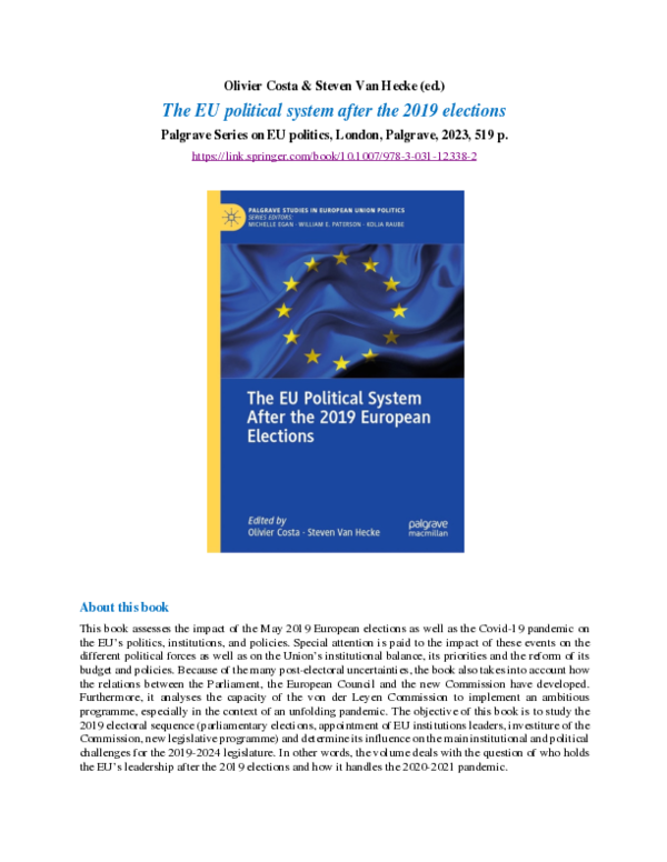 (PDF) The EU Political System After the 2019 European Elections