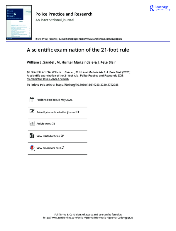 (PDF) A scientific examination of the 21-foot rule
