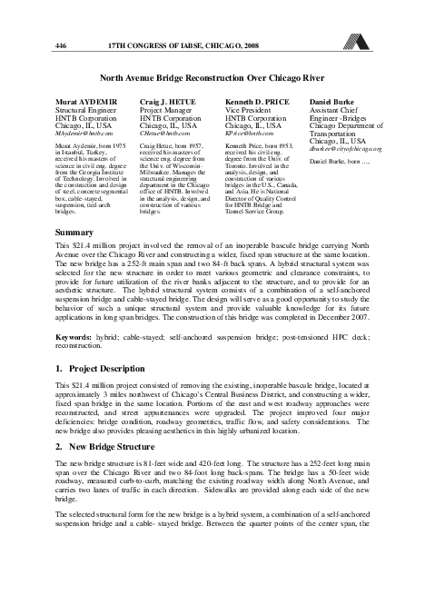 (PDF) North Avenue Bridge Reconstruction Over Chicago River