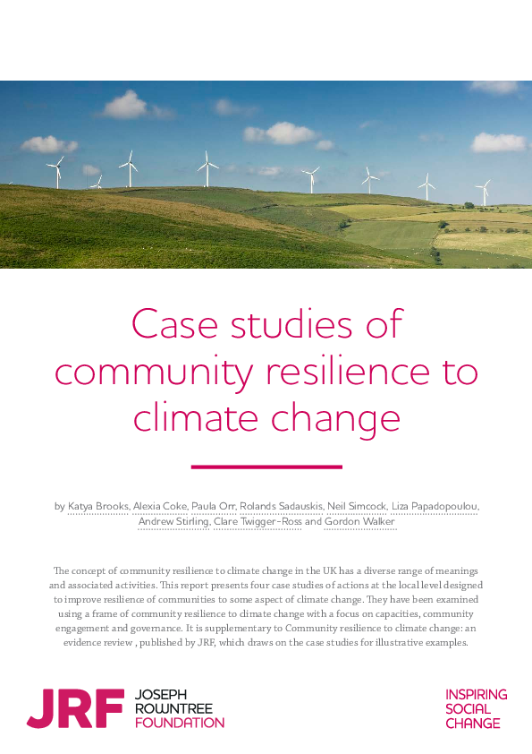 (PDF) Case studies of community resilience to climate change