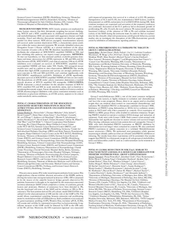 (PDF) PDTM-49. GLOBAL REDUCTION IN H3K27me3, SIMILAR TO H3K27M MUTANT ...