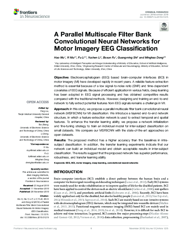Pdf A Parallel Multiscale Filter Bank Convolutional Neural Networks For Motor Imagery Eeg