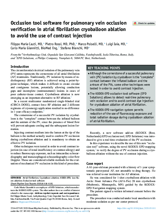 (PDF) Occlusion tool software for pulmonary vein occlusion verification in atrial fibrillation ...