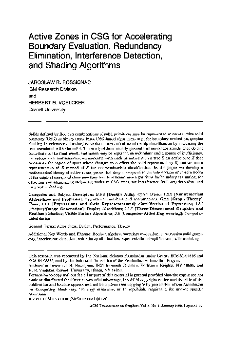 Active Zones In Csg For Accelerating Boundary Evaluation Redundancy