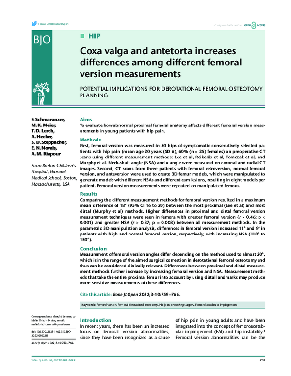 (PDF) Coxa valga and antetorta increases differences among different ...