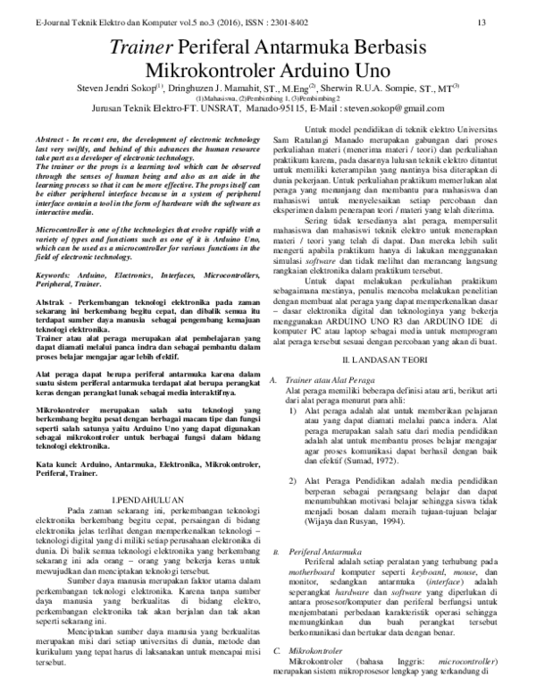 (PDF) Trainer Periferal Antarmuka Berbasis Mikrokontroler Arduino Uno ...