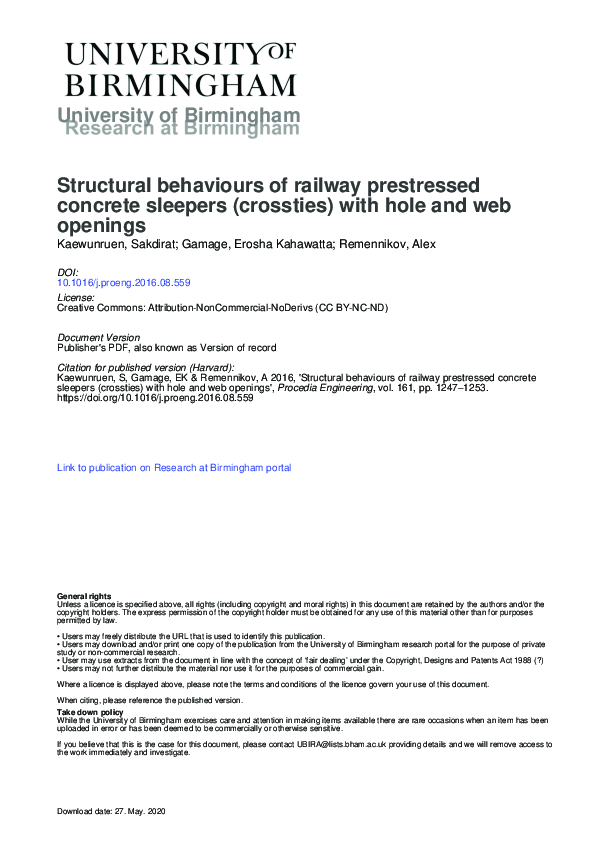 (PDF) Structural Behaviours of Railway Prestressed Concrete Sleepers ...