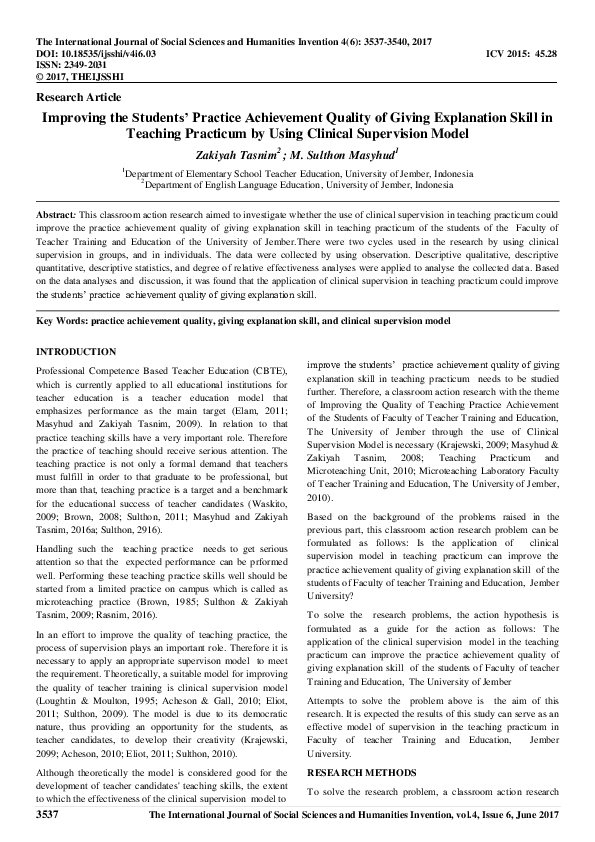 (PDF) Improving the Students’ Practice Achievement Quality of Giving ...