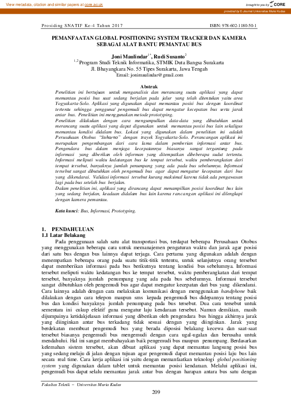 (PDF) Pemanfaatan Global Positioning System Tracker dan Kamera sebagai ...