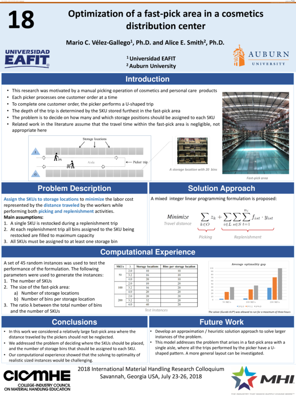 (PDF) Optimization of a Fast-Pick Area in Cosmetics Distribution Center