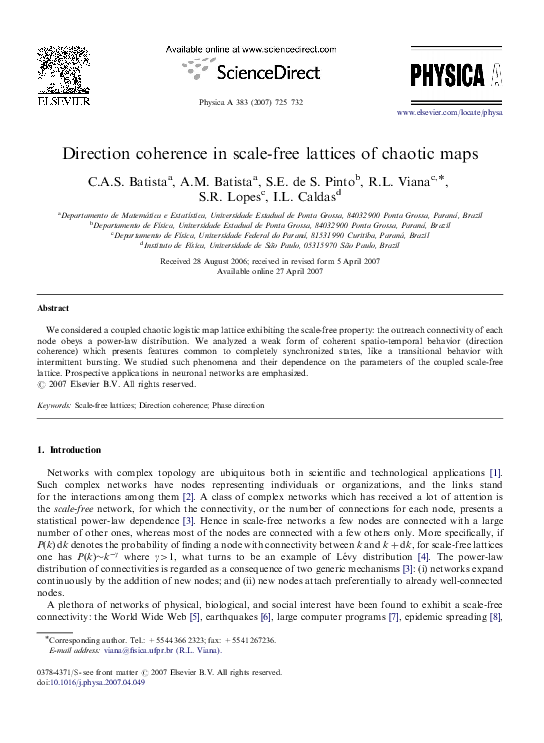 (PDF) Direction Coherence in Scale-Free Chaotic Maps