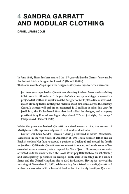 (PDF) "Sandra Garratt and Modular Clothing"