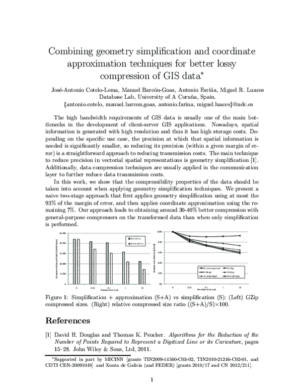 Pdf Combining Geometry Simplification And Coordinate Approximation Techniques For Better Lossy