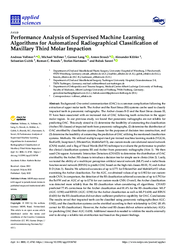 Pdf Performance Analysis Of Supervised Machine Learning Algorithms 8270