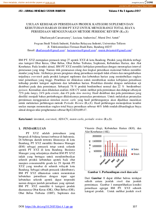 (PDF) USULAN KEBIJAKAN PERSEDIAAN PRODUK KATEGORI SUPLEMEN DAN ...
