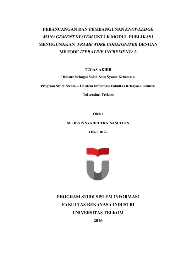 Pdf Perancangan Dan Pembangunan Knowledge Management System Untuk Modul Publikasi Menggunakan