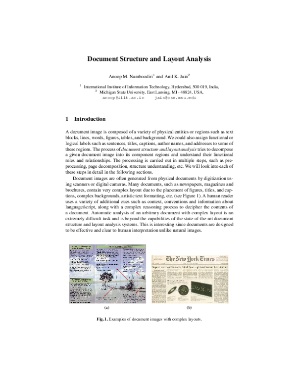 (PDF) Document Structure and Layout Analysis