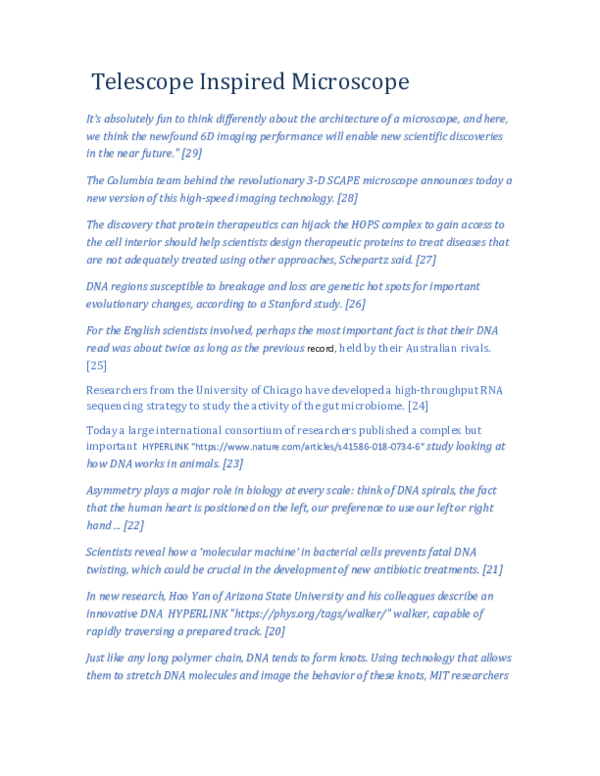 (PDF) Telescope Inspired Microscope