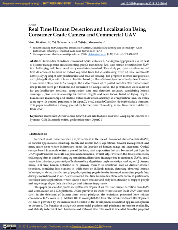 (PDF) Real Time Human Detection and Localization Using Consumer Grade ...