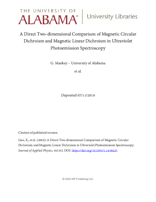 A direct two-dimensional comparison of magnetic circular dichroism and ...
