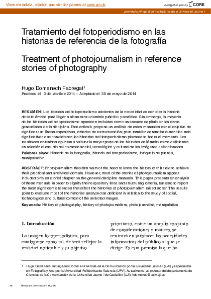 (PDF) Treatment of photojournalism in reference stories of photography ...
