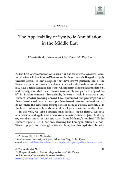 (PDF) The applicability of symbolic annihilation in the Middle East