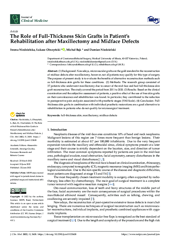 (PDF) The Role of Full-Thickness Skin Grafts in Patient’s ...