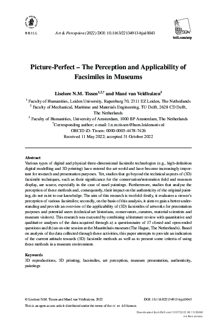 (PDF) Picture-Perfect -The Perception and Applicability of Facsimiles ...