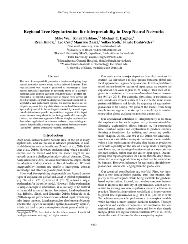 (PDF) Regional Tree Regularization for Interpretability in Deep Neural Networks