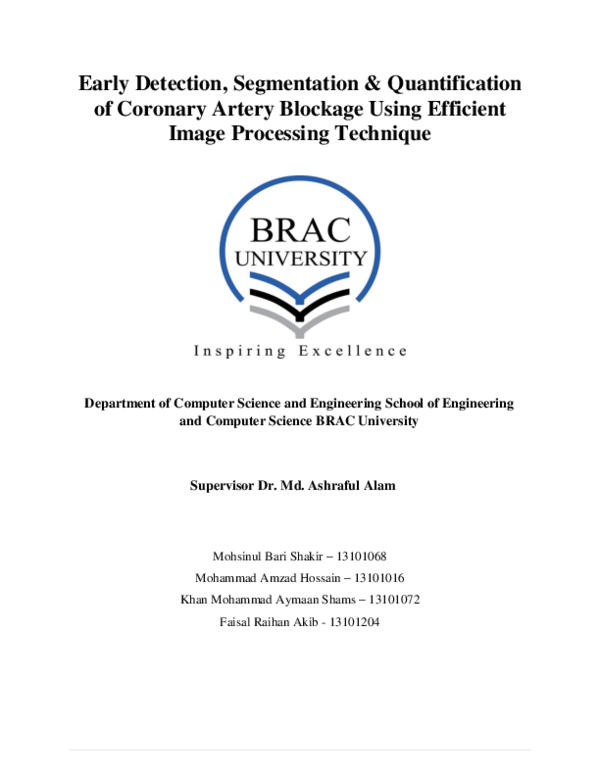 (PDF) Early detection, segmentation and quantification of coronary ...