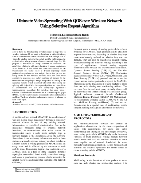 (PDF) Ultimate Video Spreading With Qos over Wireless Network Using ...
