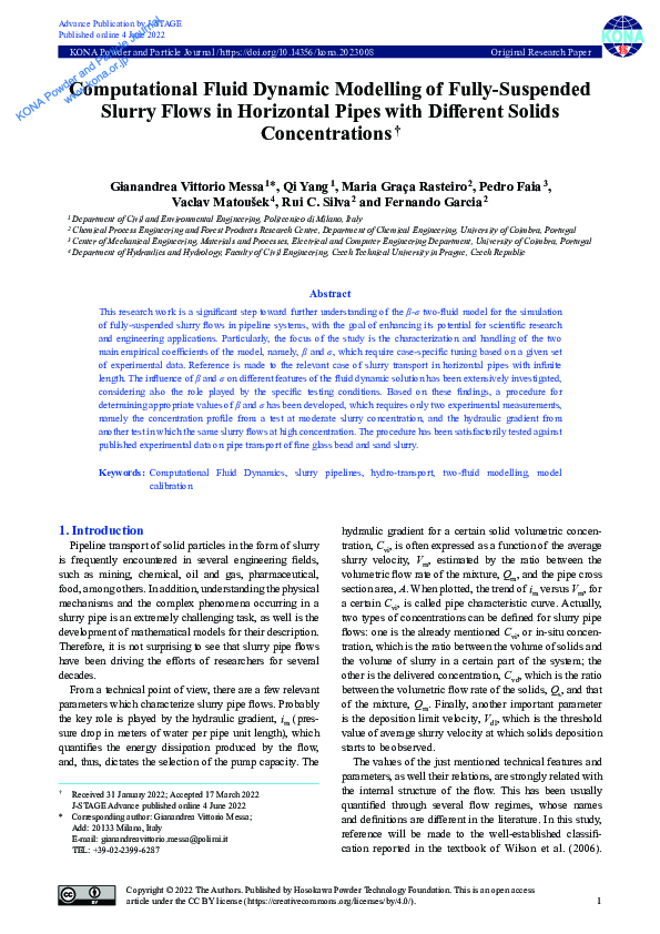 (PDF) Computational Fluid Dynamic Modelling of Fully-Suspended Slurry Flows in Horizontal Pipes ...
