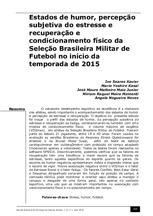 (PDF) Estados de humor, percepção subjetiva do estresse e recuperação e ...