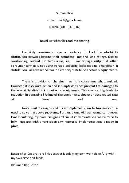 (PDF) Novel Switches for Load Monitoring | Suman Bhoi - Academia.edu (PDF) Novel Switches for Load Monitoring | Suman Bhoi - Academia.edu