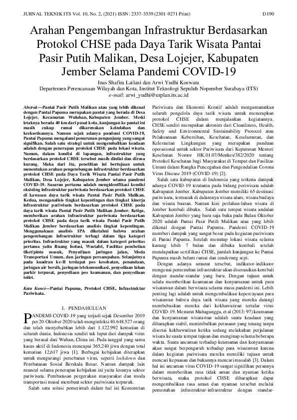 (PDF) Arahan Pengembangan Infrastruktur Berdasarkan Protokol CHSE pada ...