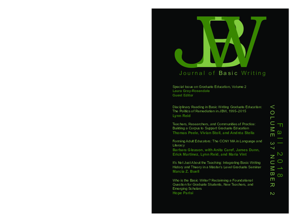 (PDF) Forming Adult Educators: The CCNY MA in Language and Literacy ...