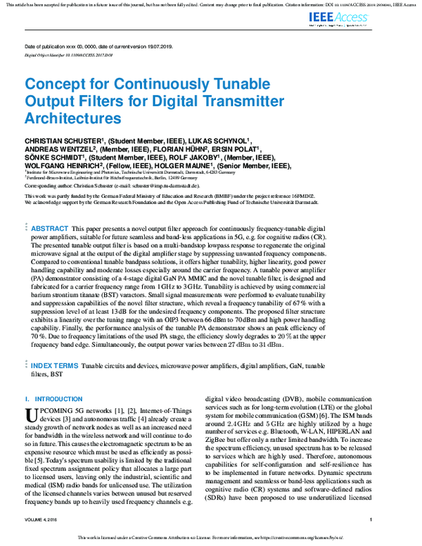 (PDF) Concept for Continuously Tunable Output Filters for Digital ...